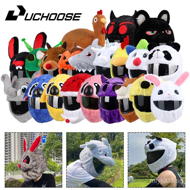 Motorcycle Helmet Cover Plush Headgear Cute Unique Protective Helmet ...