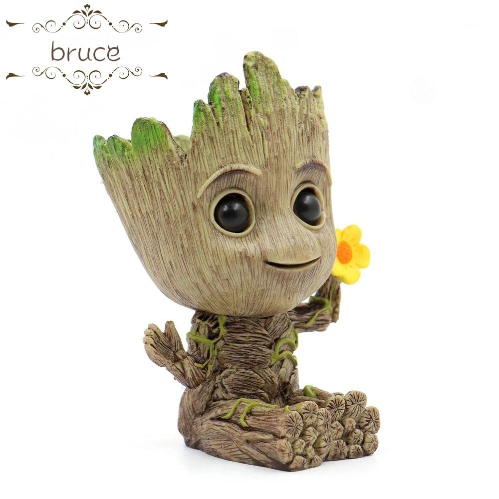 BRUCE1 Tree Man Groot Model Sitting Figure Toys Mini Groot 6CM Marvel ...