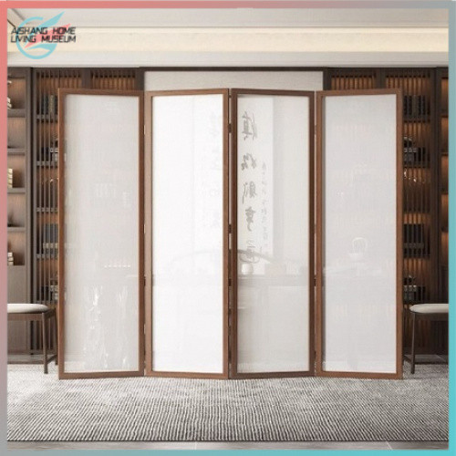 bedroom partition Japanese-style screen Japanese solid wood folding ...