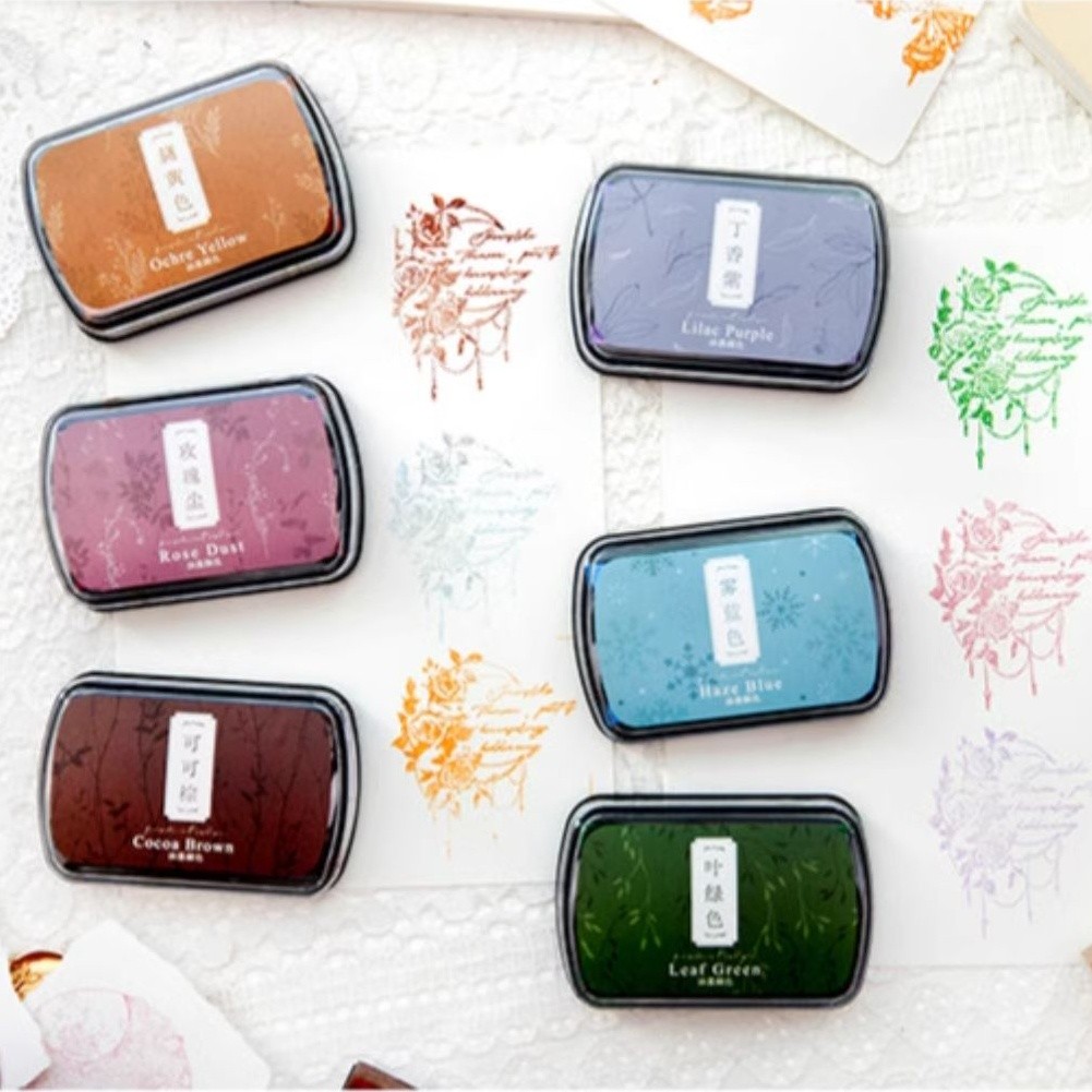 Craft Ink Pad Stamps Partner DIY Color Assorted 6 Color Craft Ink Pad ...