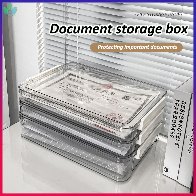 Desktop File Storage Box Printing Paper Box A3 Transparent Storage ...