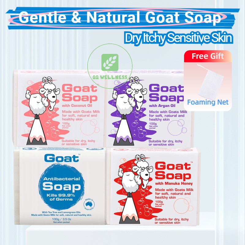 [Free Foaming Net] Goat Soap 100g For Dry Itchy Sensitive Skin Goat ...