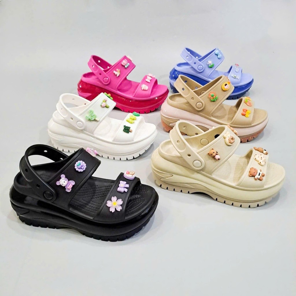 Mega crush Sandal with shiny sole comes with 10 genuine jibbitz 3D ...