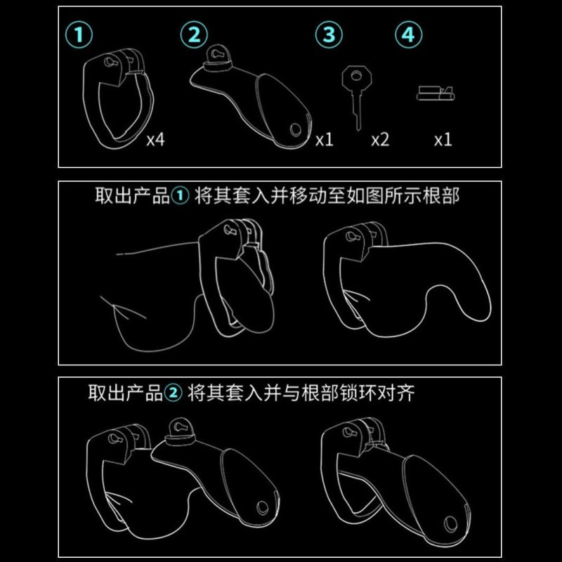 [Ready Stock] HT Transparent Male Chastity Lock V4 Resin Chastity Lock ...
