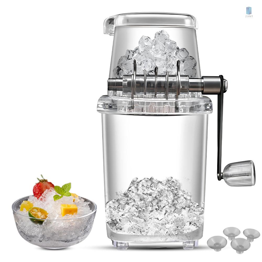 Hand Ice Crusher Machine for Home Use with Stainless Steel Blades and ...