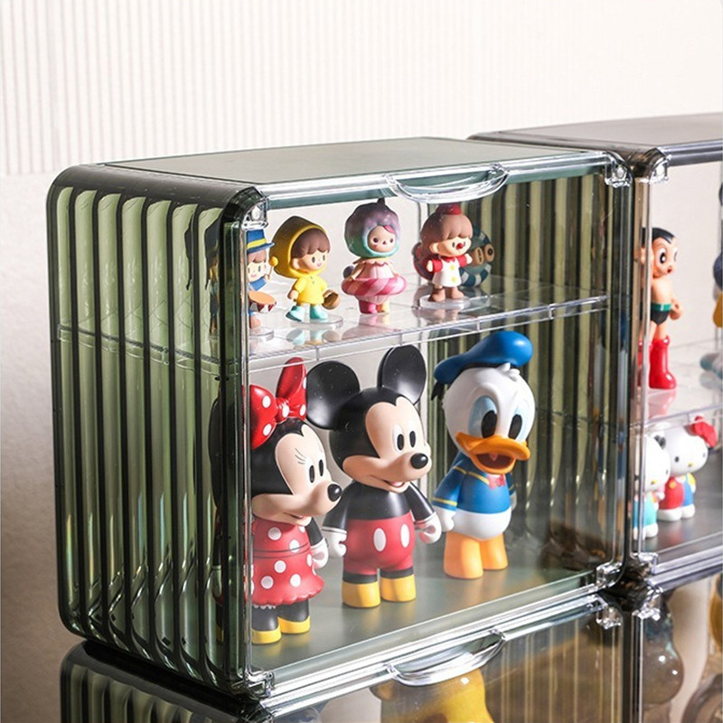 Stackable Space-Saving Display Case With Dividers Magnetic Transparent ...