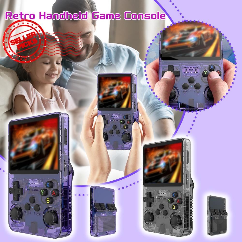 64g/128g R36s Open-source Handheld Game Console Portable In Ips Arcade Dual System Retro 3d R9n4 ...