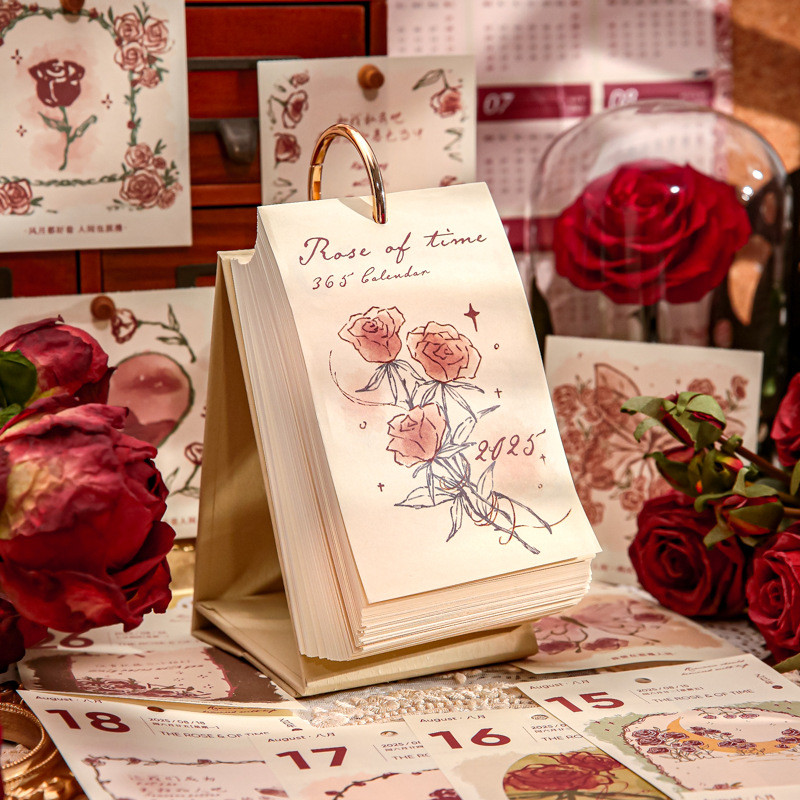 2025 Calendar Time Rose Simple ns Style One-Way Calendar High-Value ...