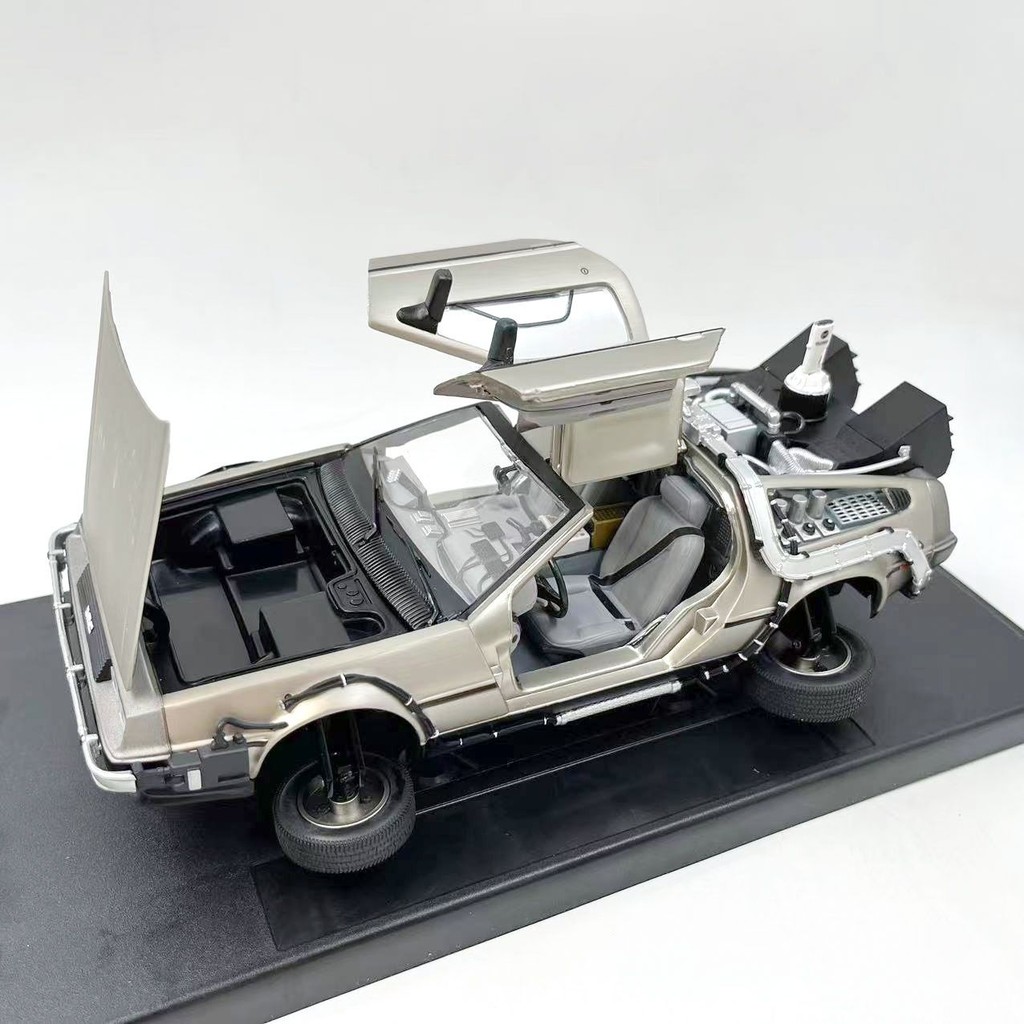 1: 18 Sun Star Delorean DMC Back to the Future 2 Flight Edition Simulation Car Model Alloy Boy ...