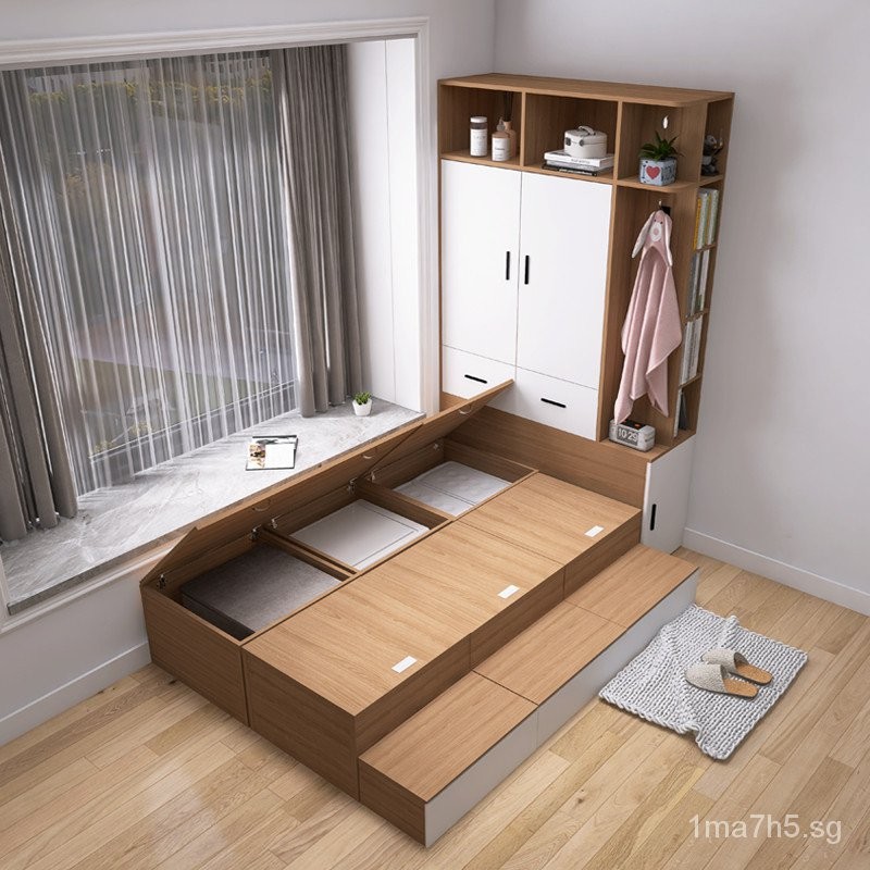 K8Tatami Bed Wardrobe Integrated Cube Floor Bay Window Stitching ...