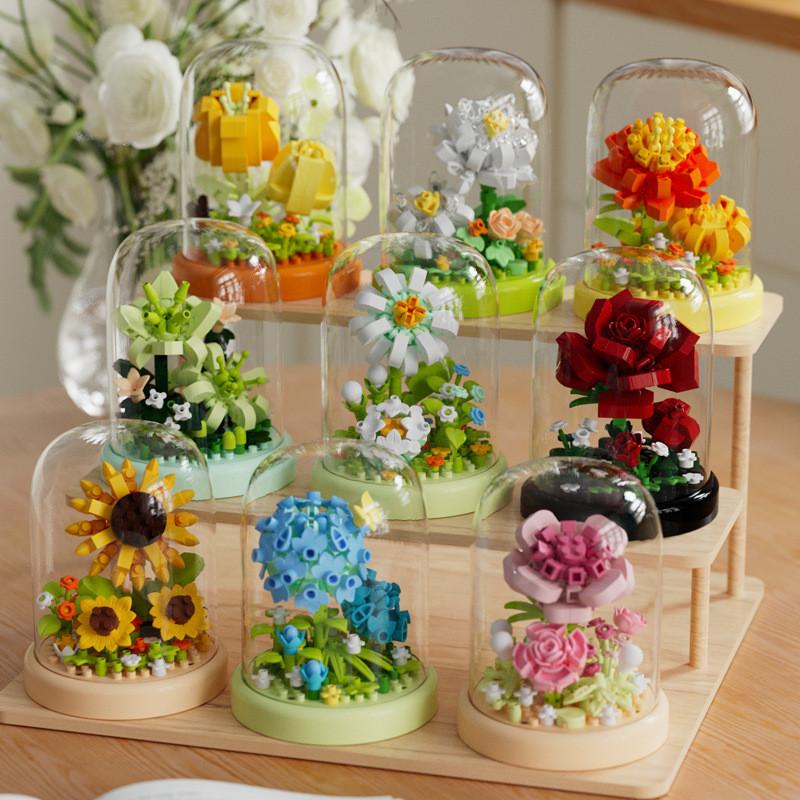 Compatible with LEGO Eternal Flower Building Blocks Flower Roses ...