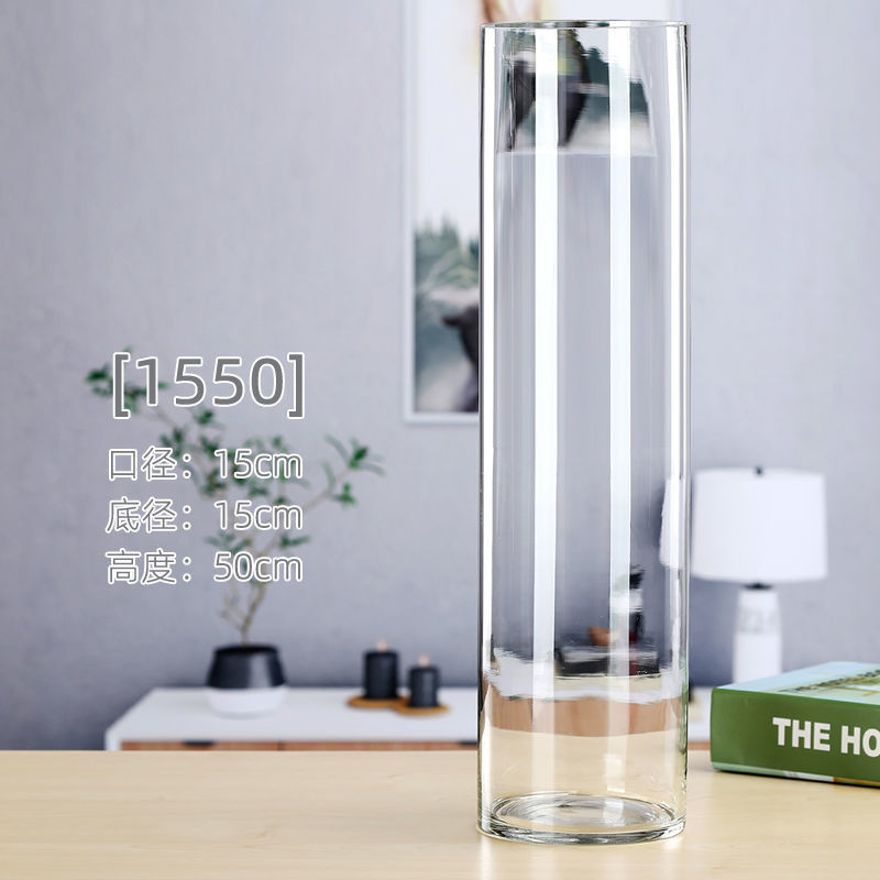 [in stock] Acrylic Vase Extra Large Floor-Standing Thickened Round ...