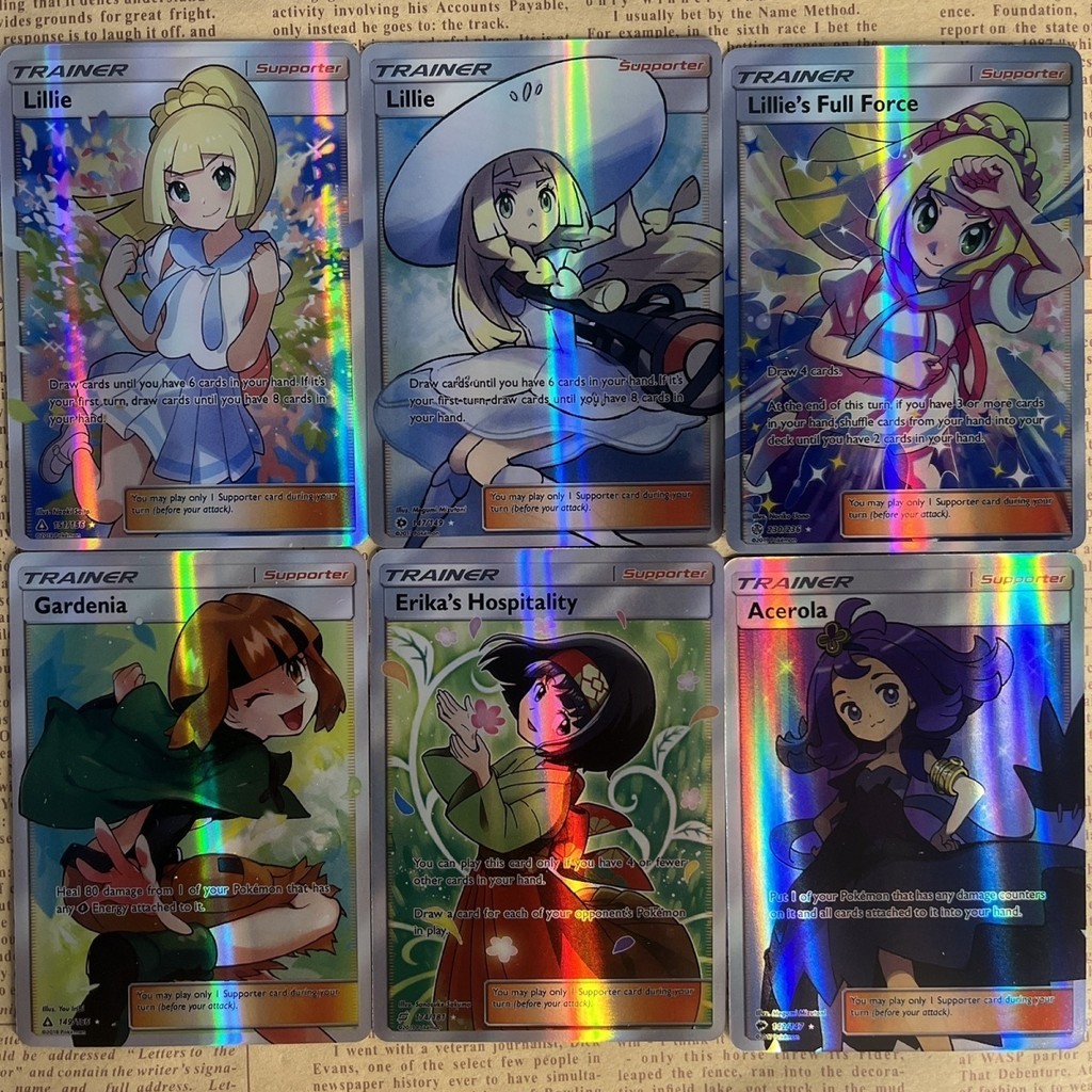 Cross-Border100Zhang Pokémon Flash Card Supporter Lily Emma Flash Card ...