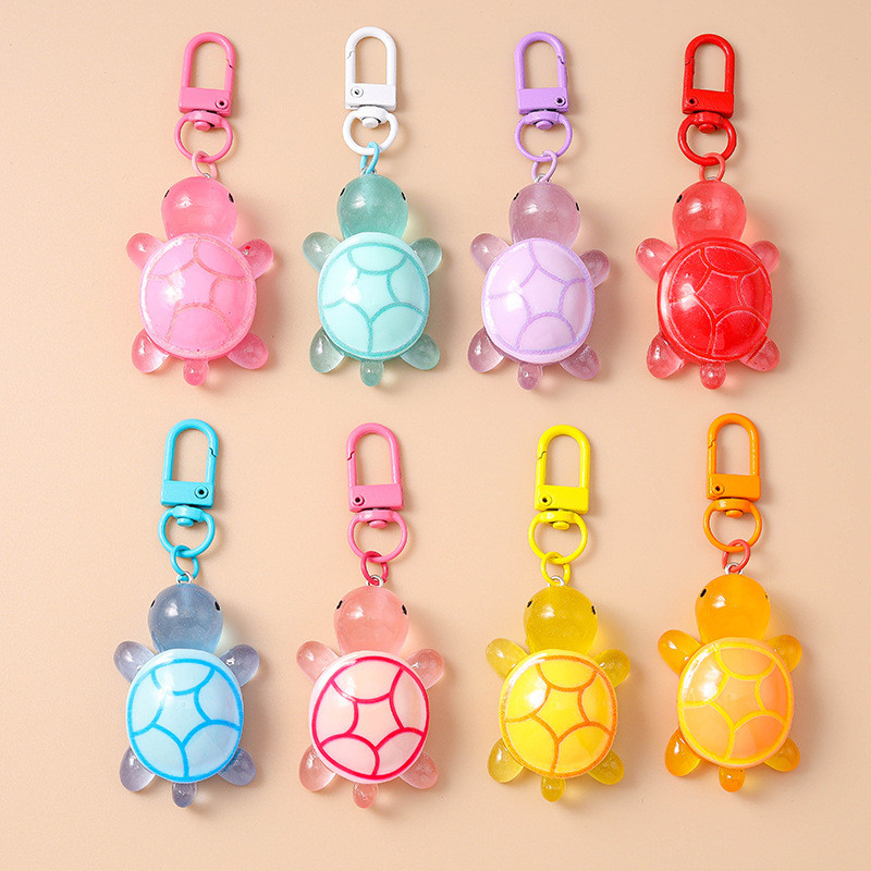 Lovely Little Turtle Key Ring Cartoon Tortoise Pendnats Keychains ...