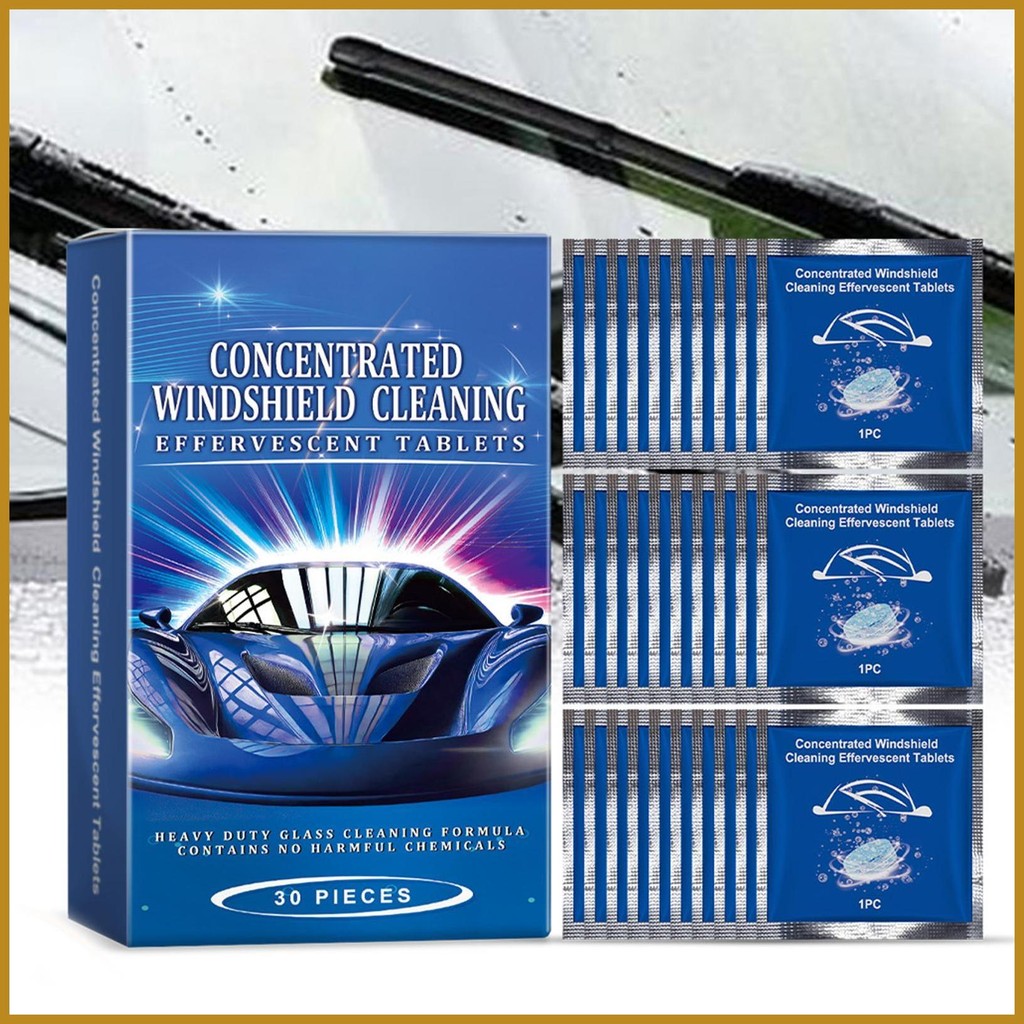 Windshield Wiper Tablets 30X Concentrated Clean Effervescent Tablets ...
