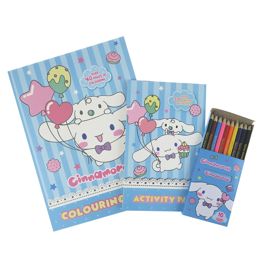Cinnamoroll Fun Activity & Coloring Book With Color Pencil Set (9267 ...