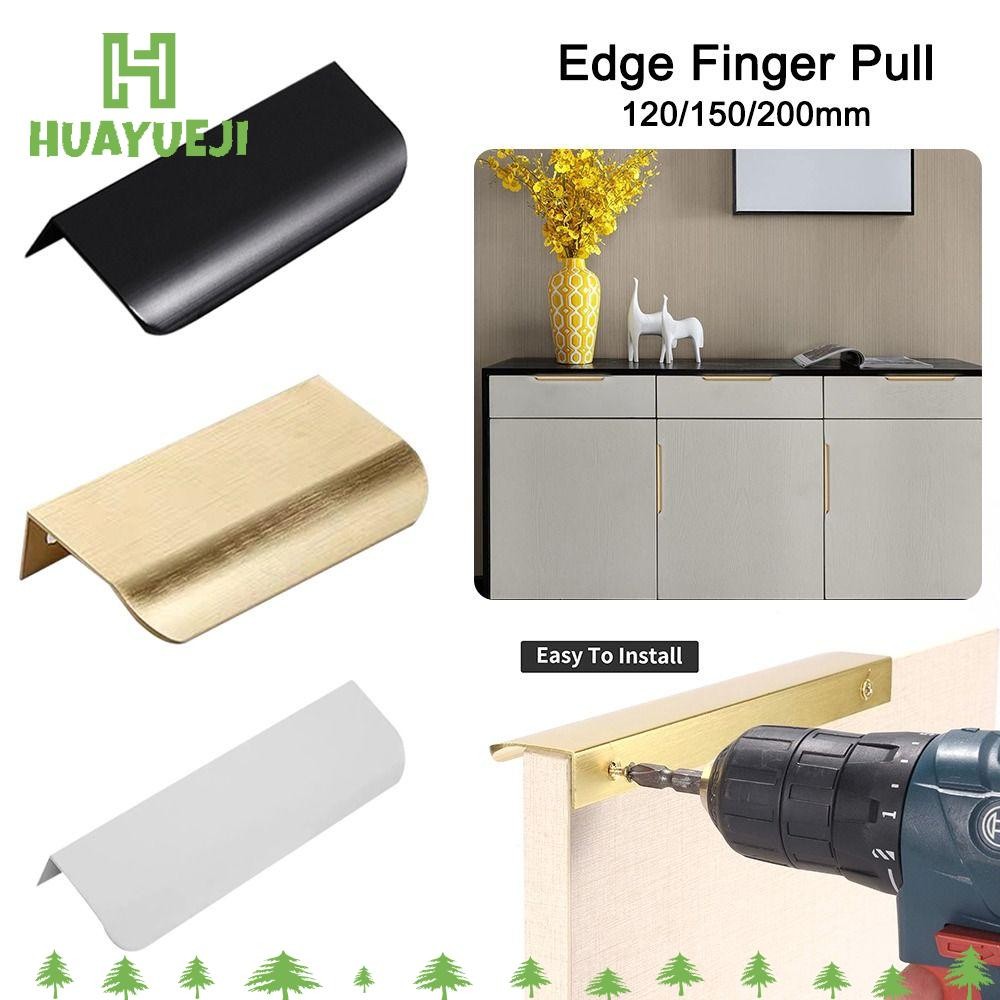 HUAYUEJI Hidden Bar Pulls, Concealed Hardware Edge Finger Pull ...