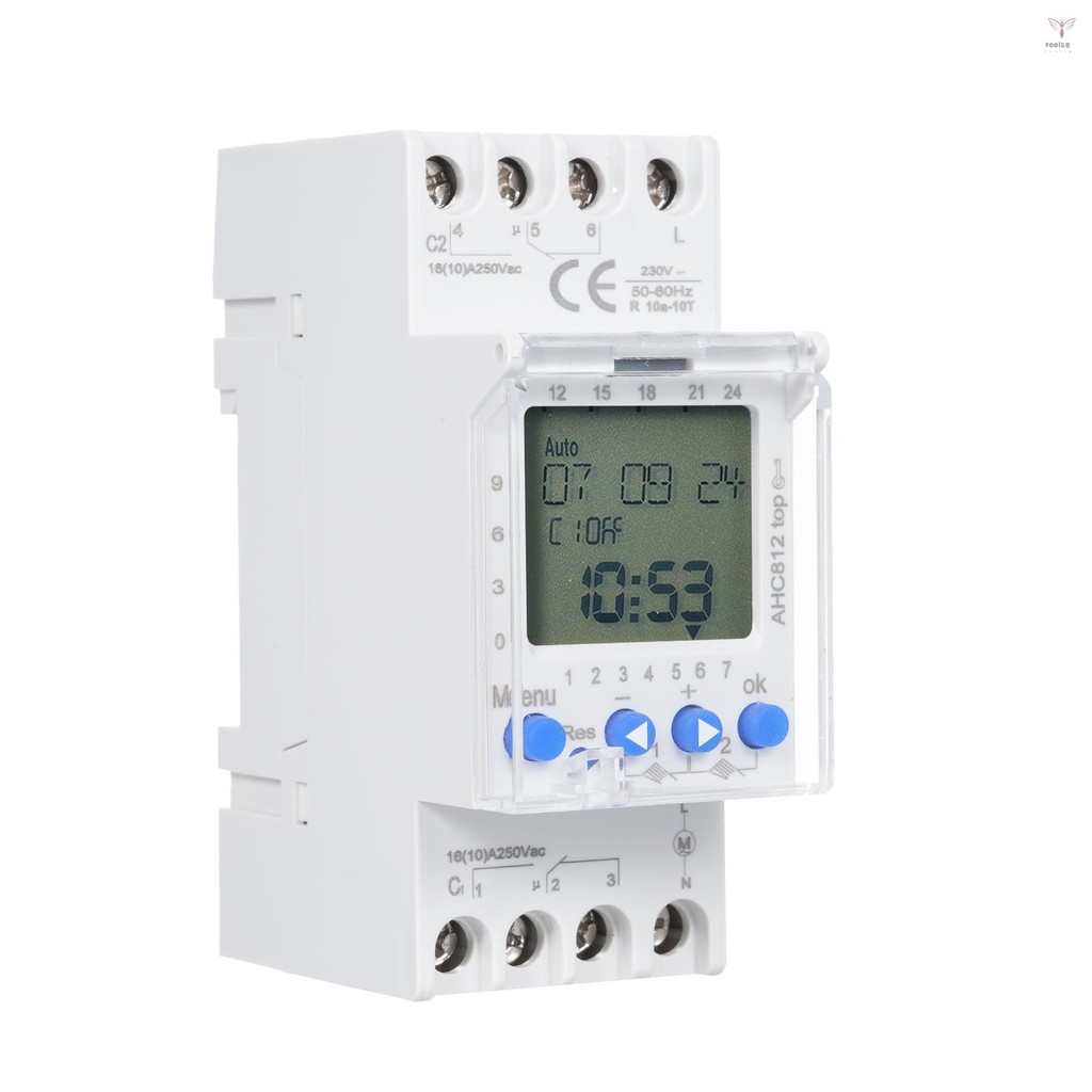 2 Channel Timer Programmable Timing Switch AHC812 230V 16A Weekly ...
