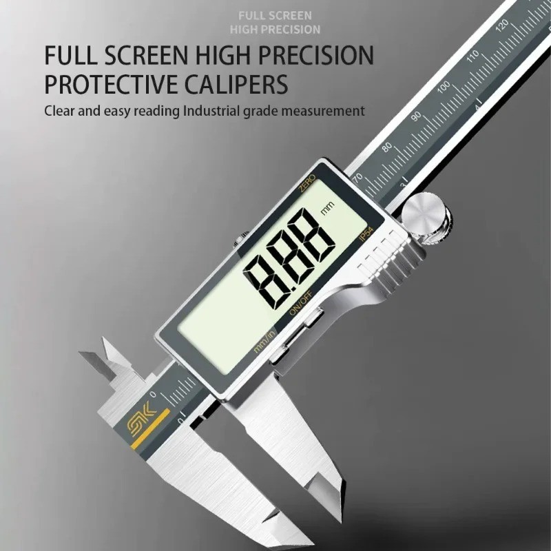 Electronic Digital Display Vernier Calipers 0-150/200/300mm Stainless ...
