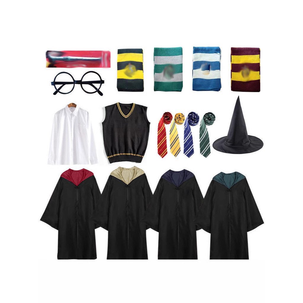 Play Magic Robe Peripheral Cloak Full Set Harry Potter Children ...