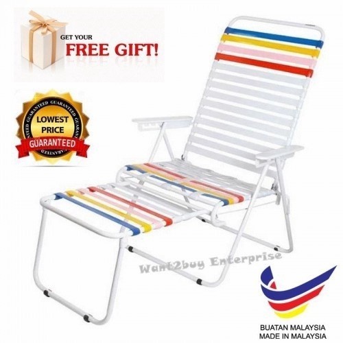 JOY Foldable Lazy Beach Chair XL White Lazy Chair XL / [ADD AT BACK ...