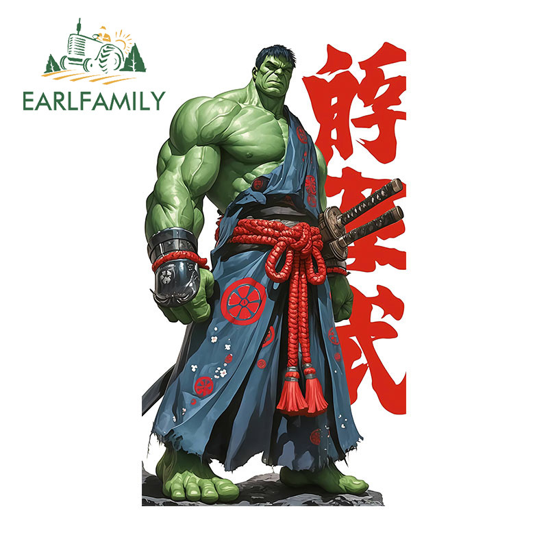 EARLFAMILY 13cm Marvel Hulk Samurai Car Stickers Windows Campervan ...