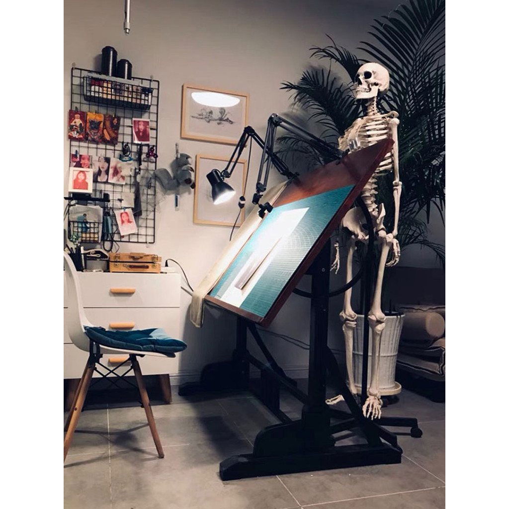 Art Drawing Table Design Workbench Solid Wood Designer Desk Drafting ...