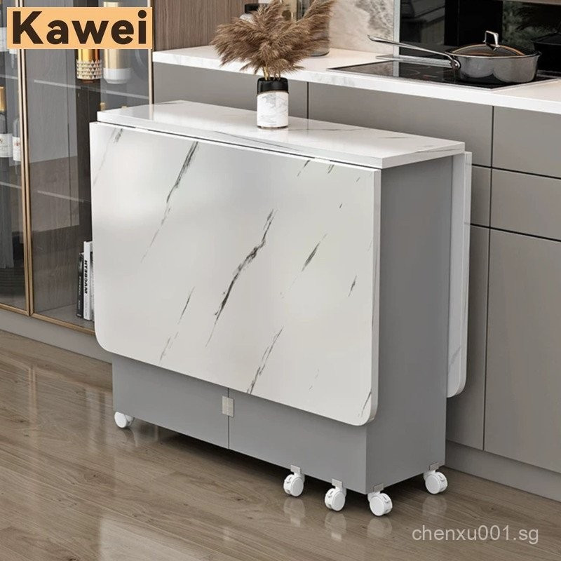 Kawei Household Foldable Dining Table Small Unit Movable Rectangular Ultra-thin Multi-functional ...