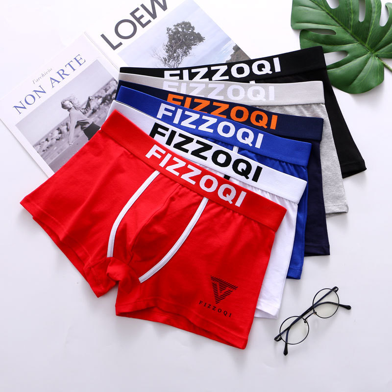 Sports Style Men's Underwear Boxer Briefs Pure Cotton Trendy High ...