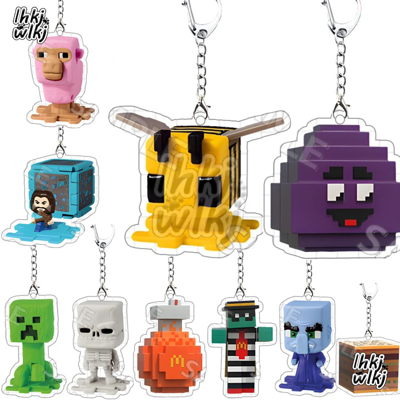 2025 McDonalds Minecraft Toys Grimace Egg Zombie Hamburglar Minecraft ...