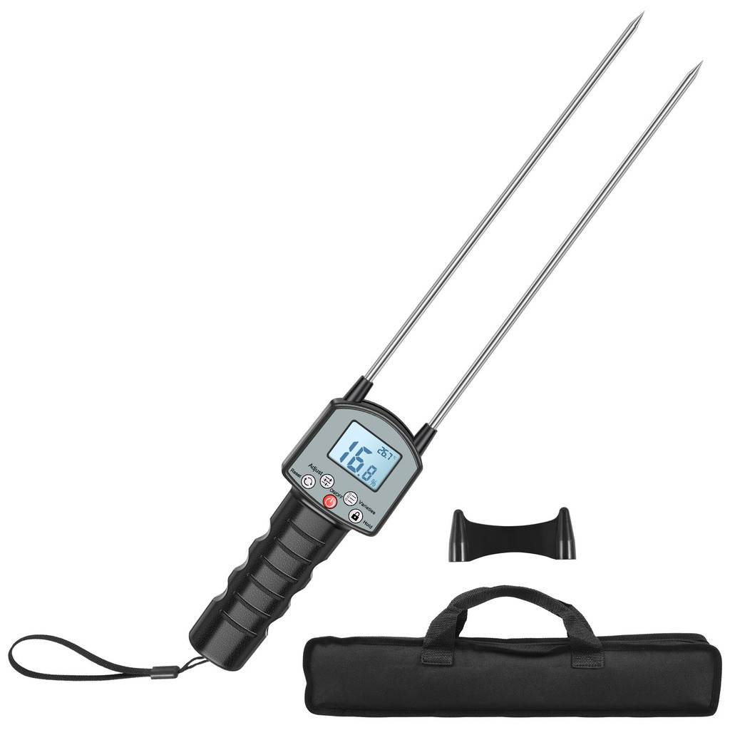 Hay Moisture Tester LED Display Hay Moisture Meter Forage Humidity ...
