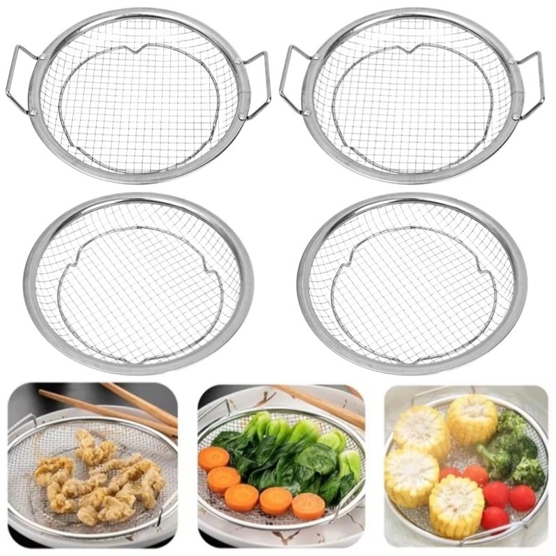 Kitchen Drain Net Fryer Oil Strainer Basket Potato Cooking Stainless ...