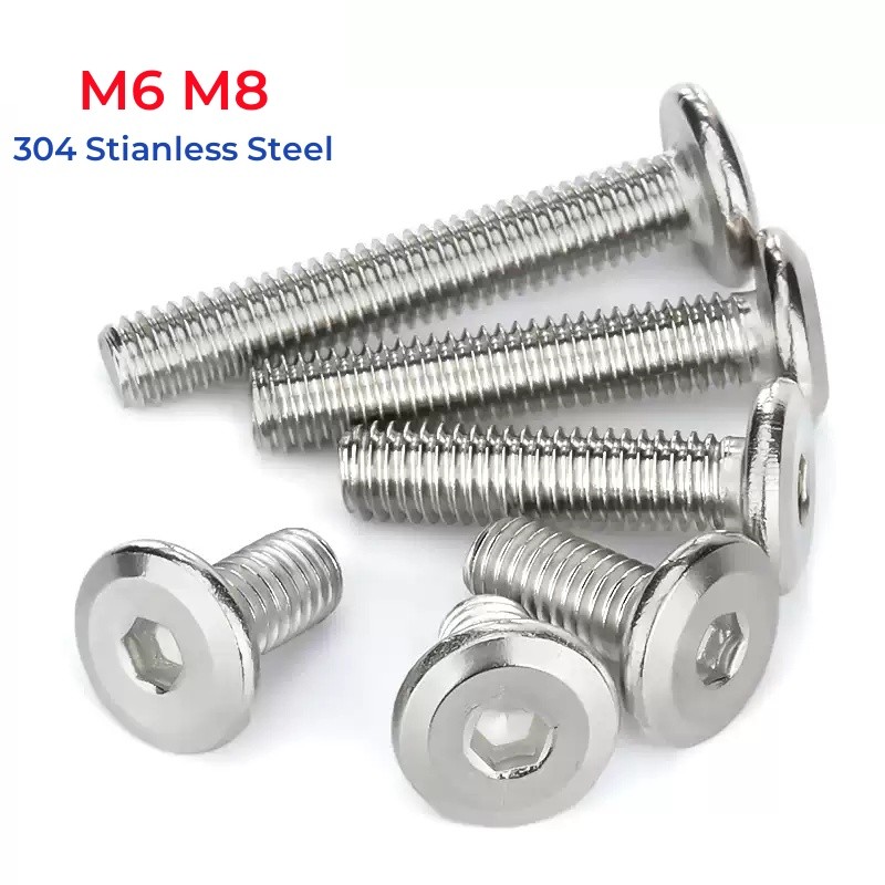 304 Stianless Steel Hex Hexagon Socket Large Flat Head Furniture Rivet ...