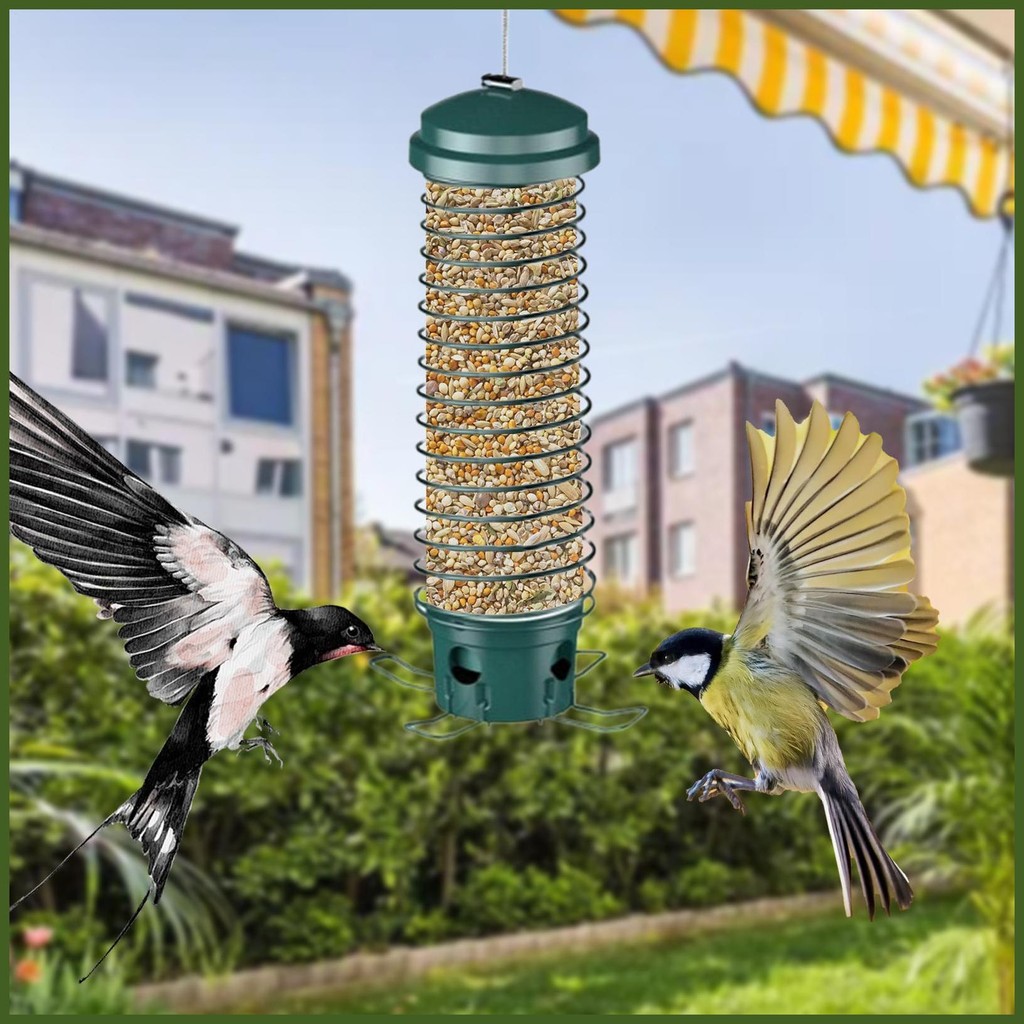 Bird Feeders for Outside Metal Squirrel Proof Feeder 4 Ports Weather ...