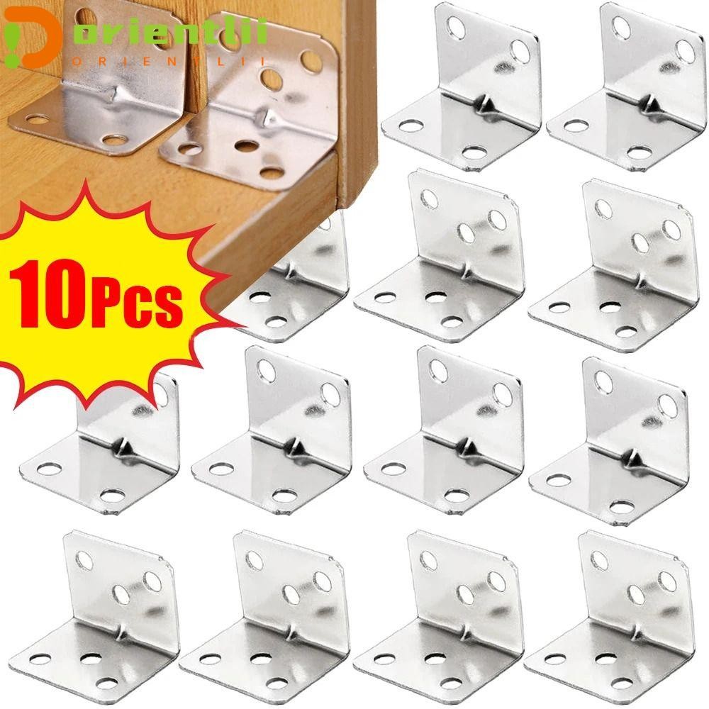 ORIENTLII 10Pcs Corner Brackets, Fastener Hardware Home Connector Tools ...