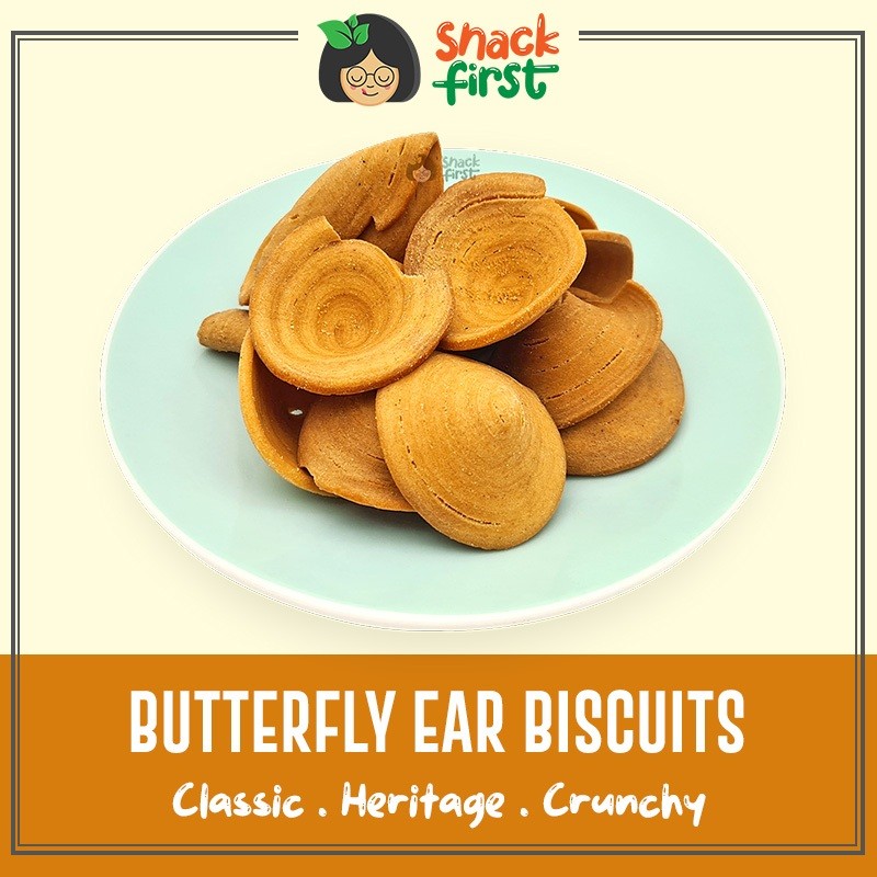 SnackFirst Butterfly Ear Biscuits 120g/500g Old School Asian Snacks ...