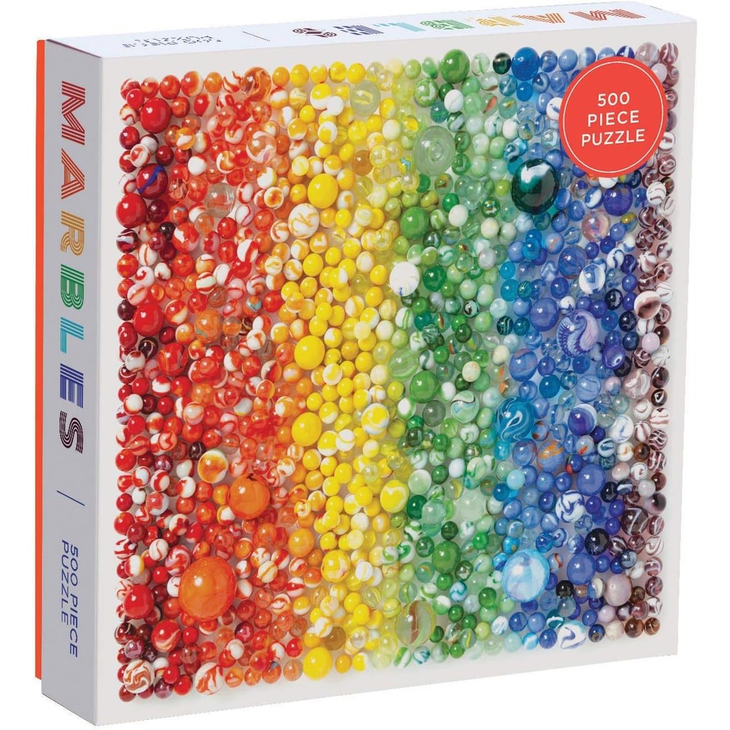 [sgstock] Galison 500 Piece Rainbow Marbles Jigsaw Puzzle for Families ...
