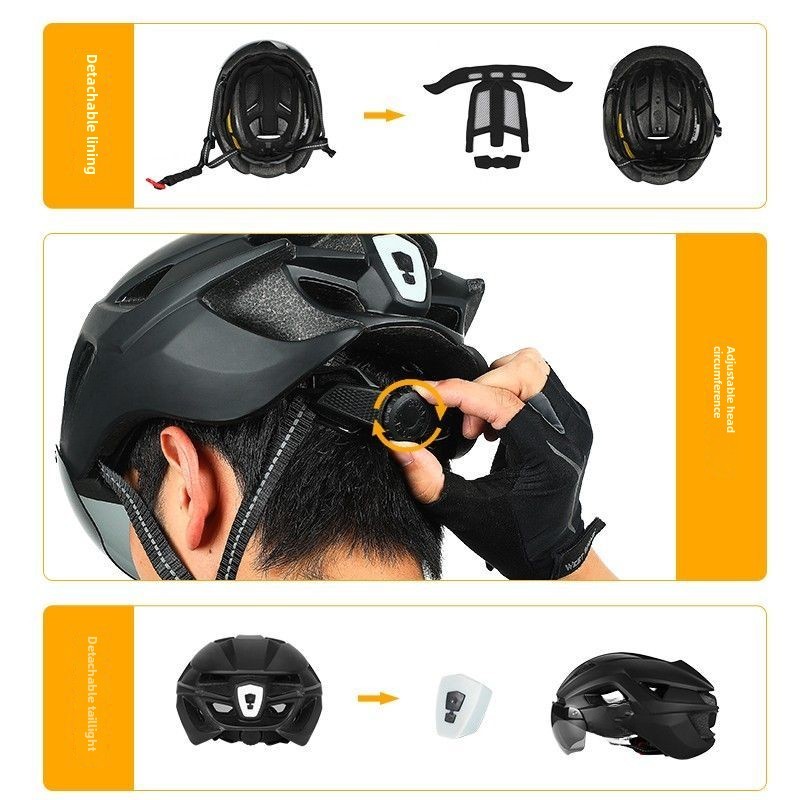 Cycling helmet Mountain bike Road safety helmet Molded vent Sports ...