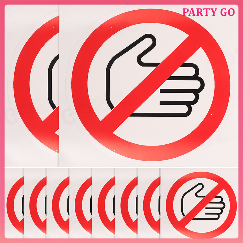 Safety Labels 10 Pcs Do Not Use Hand Warning Sign Touch Sticker Logo ...