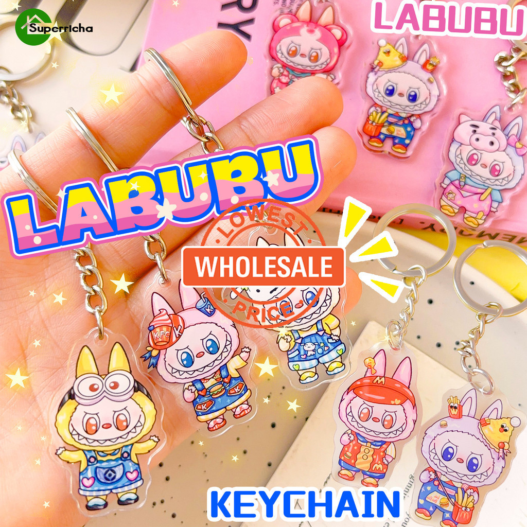 [Wholesale Price] Acrylic Cartoon Labubu Keychain - Gift Ideas For ...