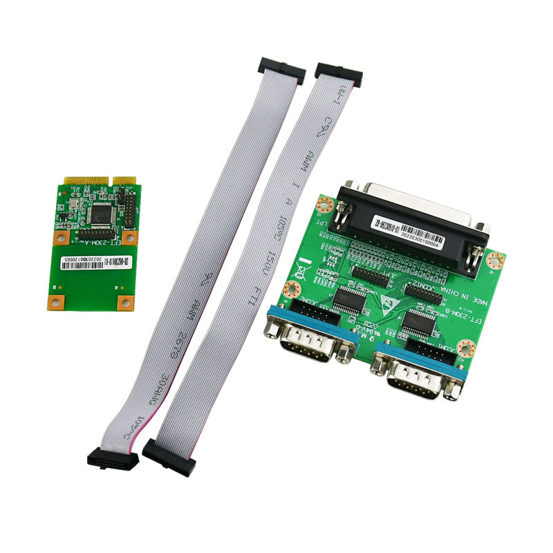 Adipcom EFT-230M Pci-e mini-pcie To 2 Serial Port Expansion Card DB9 ...