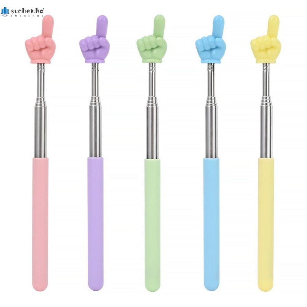 SUCHENHD Teaching Pointer, Telescopic Rod Finger Design Finger Reading ...