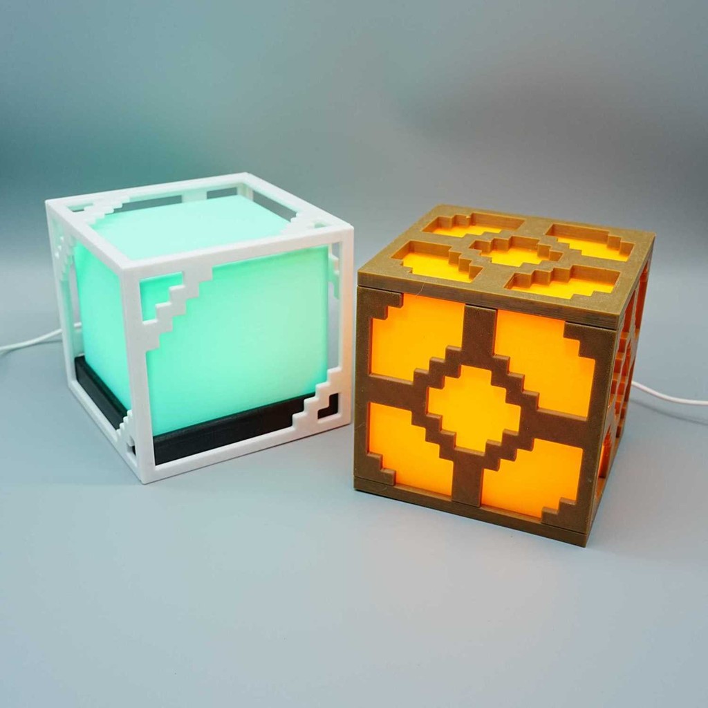 Minecraft Block Ambient Light, Glowstone Beacon Night Light, Gaming ...