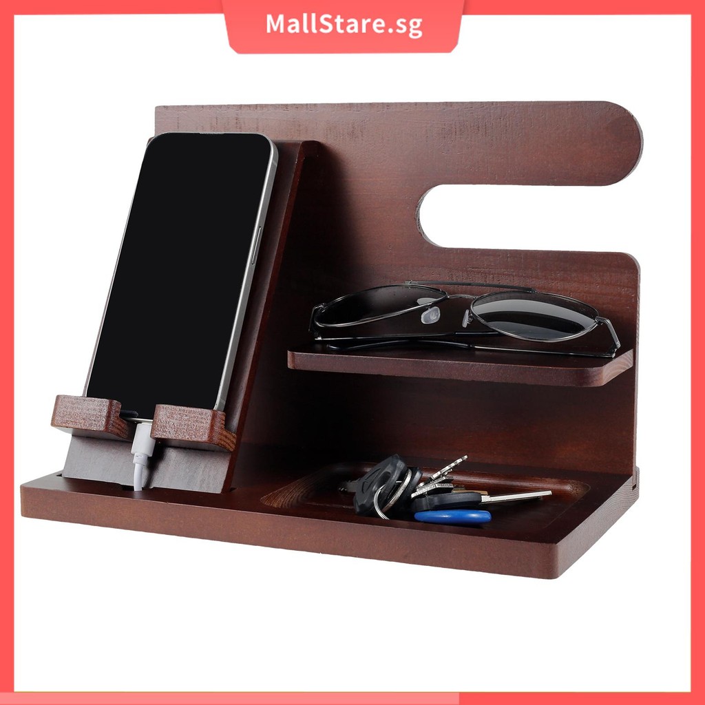 Wood Phone Docking Station Compartment Design Men Docking Station ...