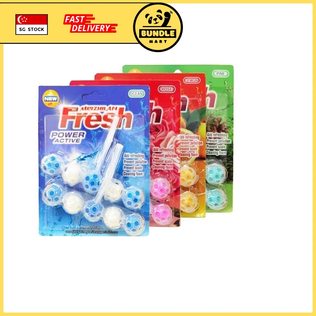 (BundleMart) Hanging Toilet Deodorant Ball Automatic Toilet Cleaner 4 ...