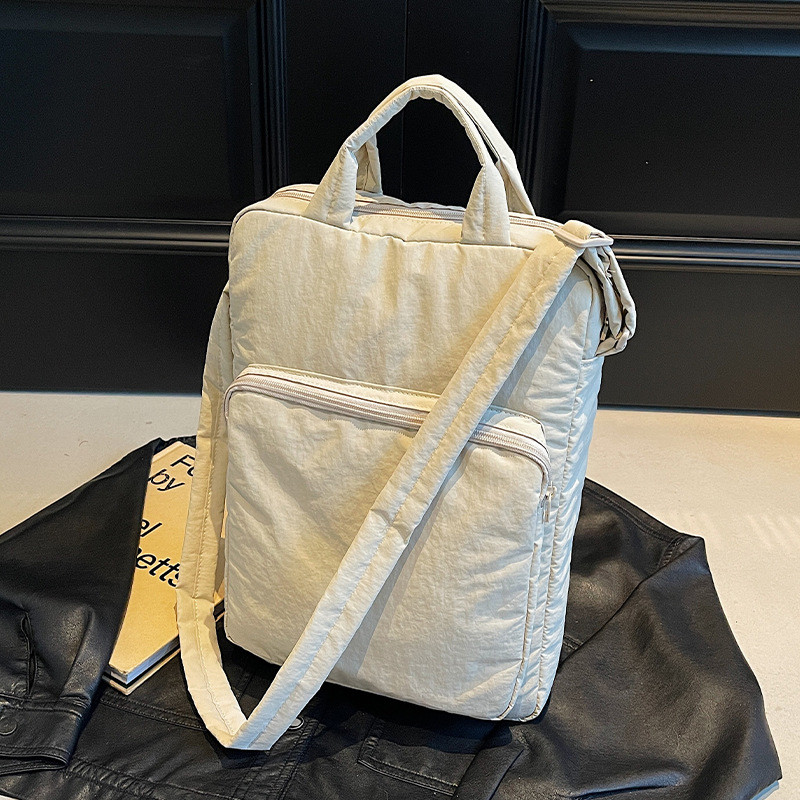 Flat bag simple nylon cloth bag commuter women's shoulder bag large ...