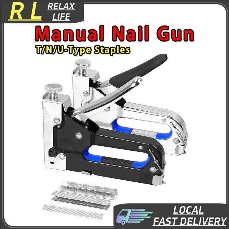 Manual Nail Gun, 3-in-1 Staple Gun, Pneumatic Nail Gun, T/N/U-Type ...