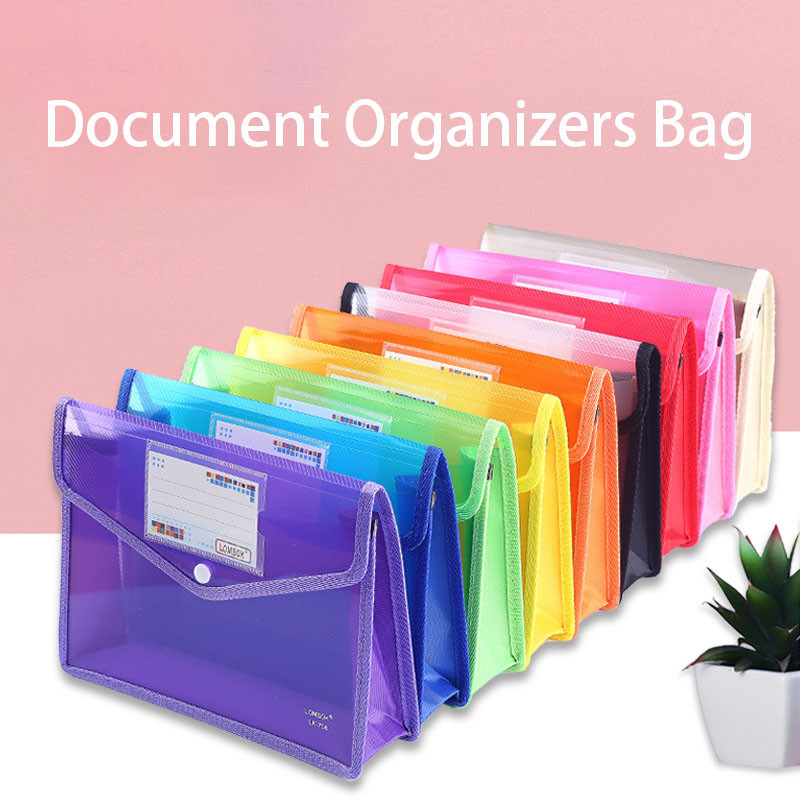 Ossayi Plastic File Folders Large Capacity Document Bag Pouch Envelope ...