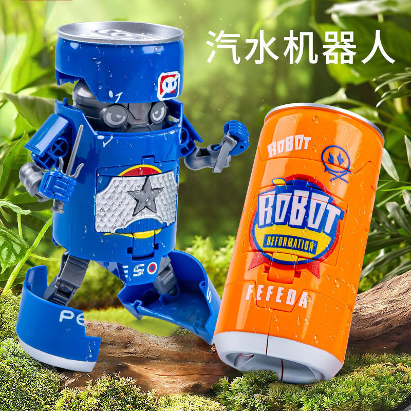 Deformed soda samurai mecha cola robot drink can intera Deformed soda ...