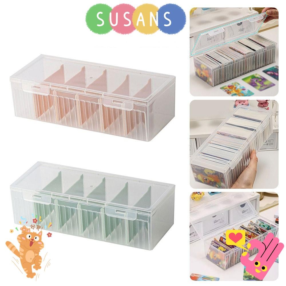 SUSANS Card Storage Box, Dustproof Large Capacity Data Cable Organizer ...
